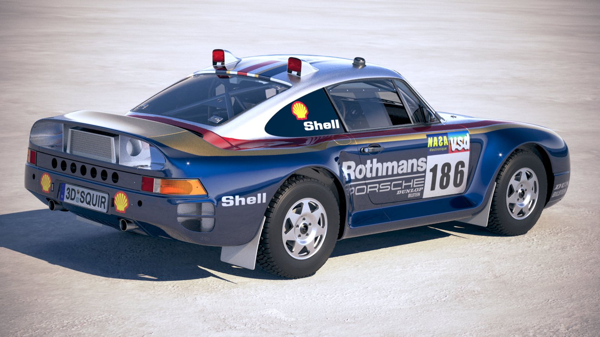 3D porsche 958 rothmans model - TurboSquid 1294357