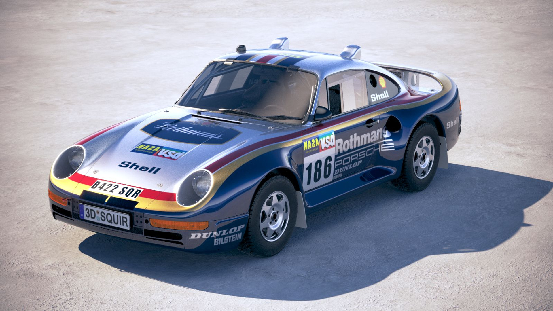 3D Porsche 958 Rothmans Model - TurboSquid 1294357