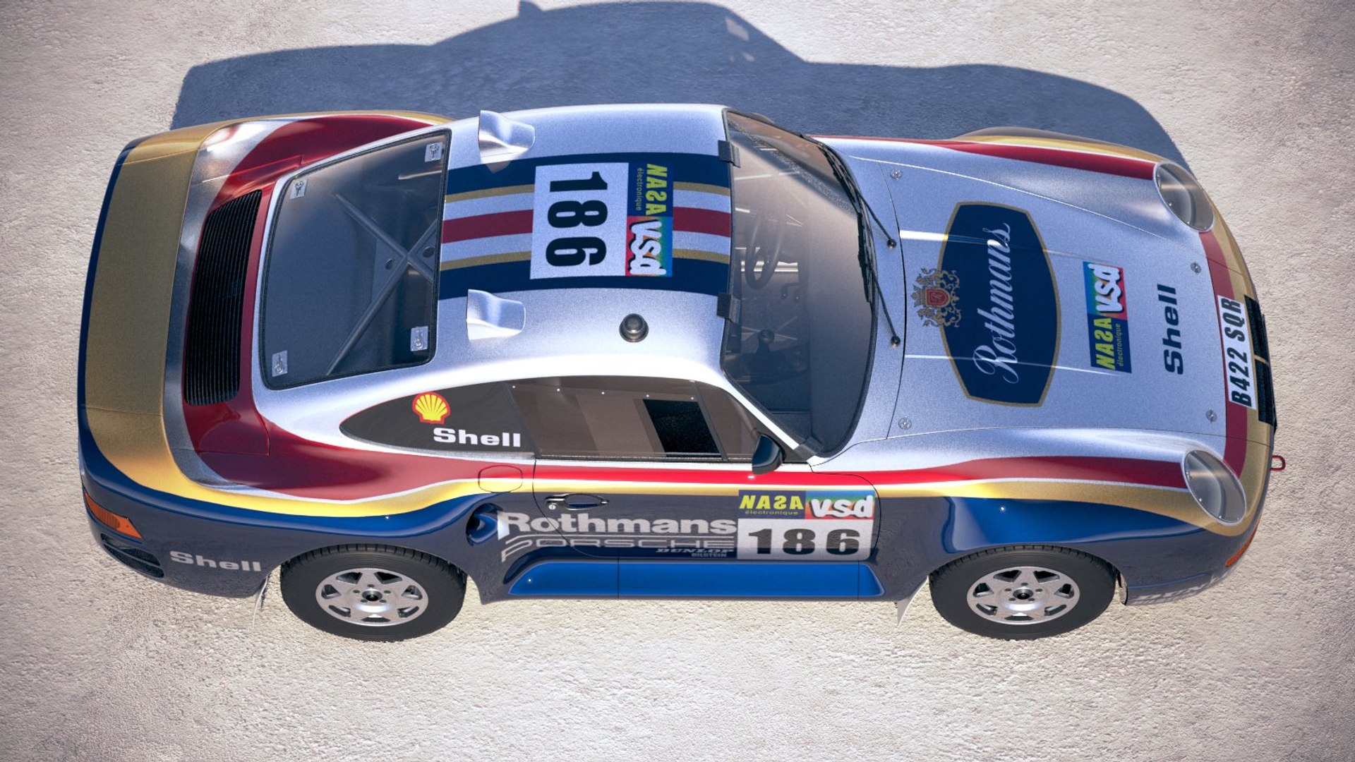 3D Porsche 958 Rothmans Model - TurboSquid 1294357