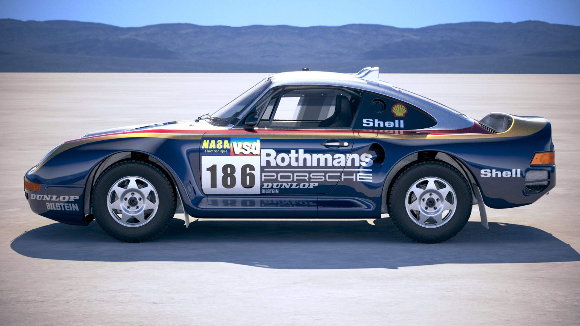 3D porsche 958 rothmans model - TurboSquid 1294357