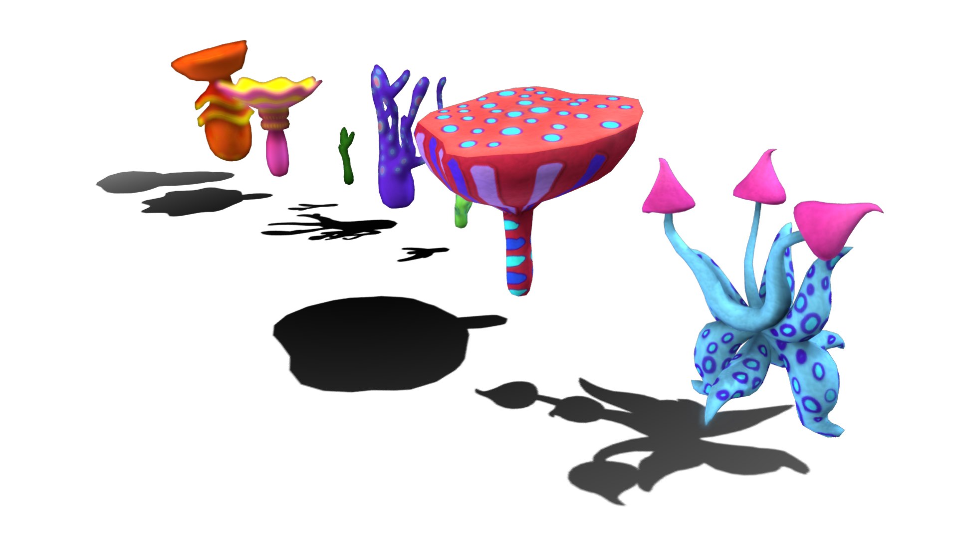 Cartoon Tree Mushroom3 3D Model - TurboSquid 2136527