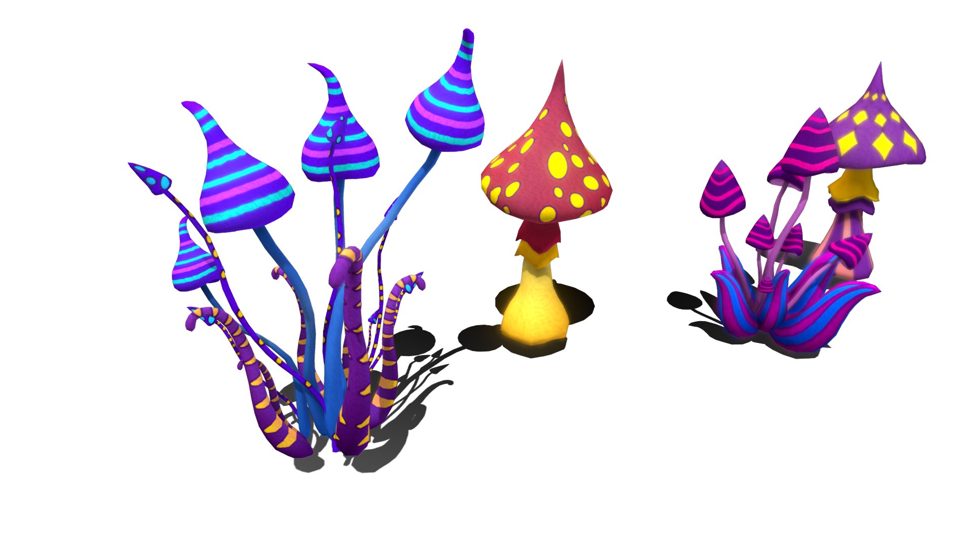 Cartoon Tree Mushroom3 3D Model - TurboSquid 2136527