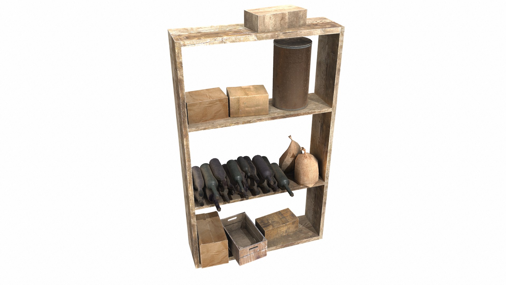 3D Old Shelf Model - TurboSquid 1405426