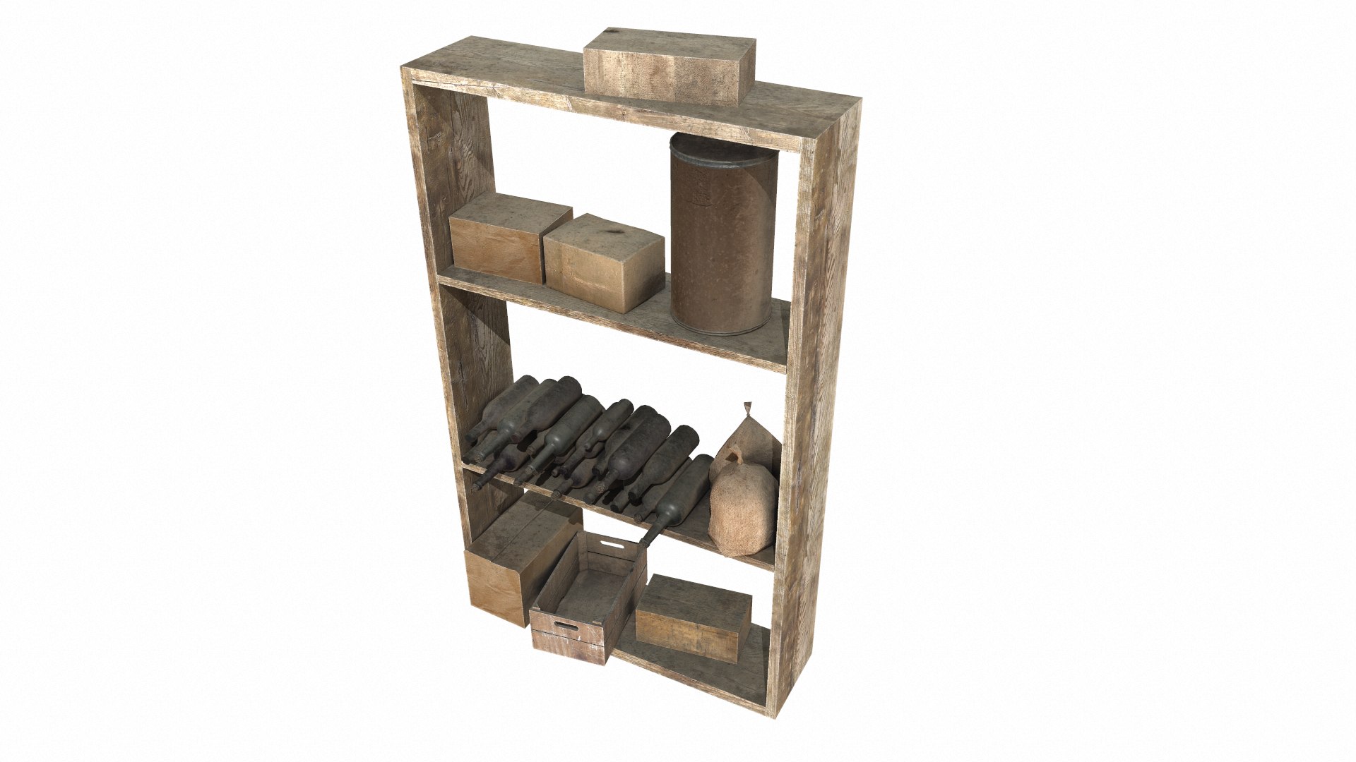 3D Old Shelf Model - TurboSquid 1405426