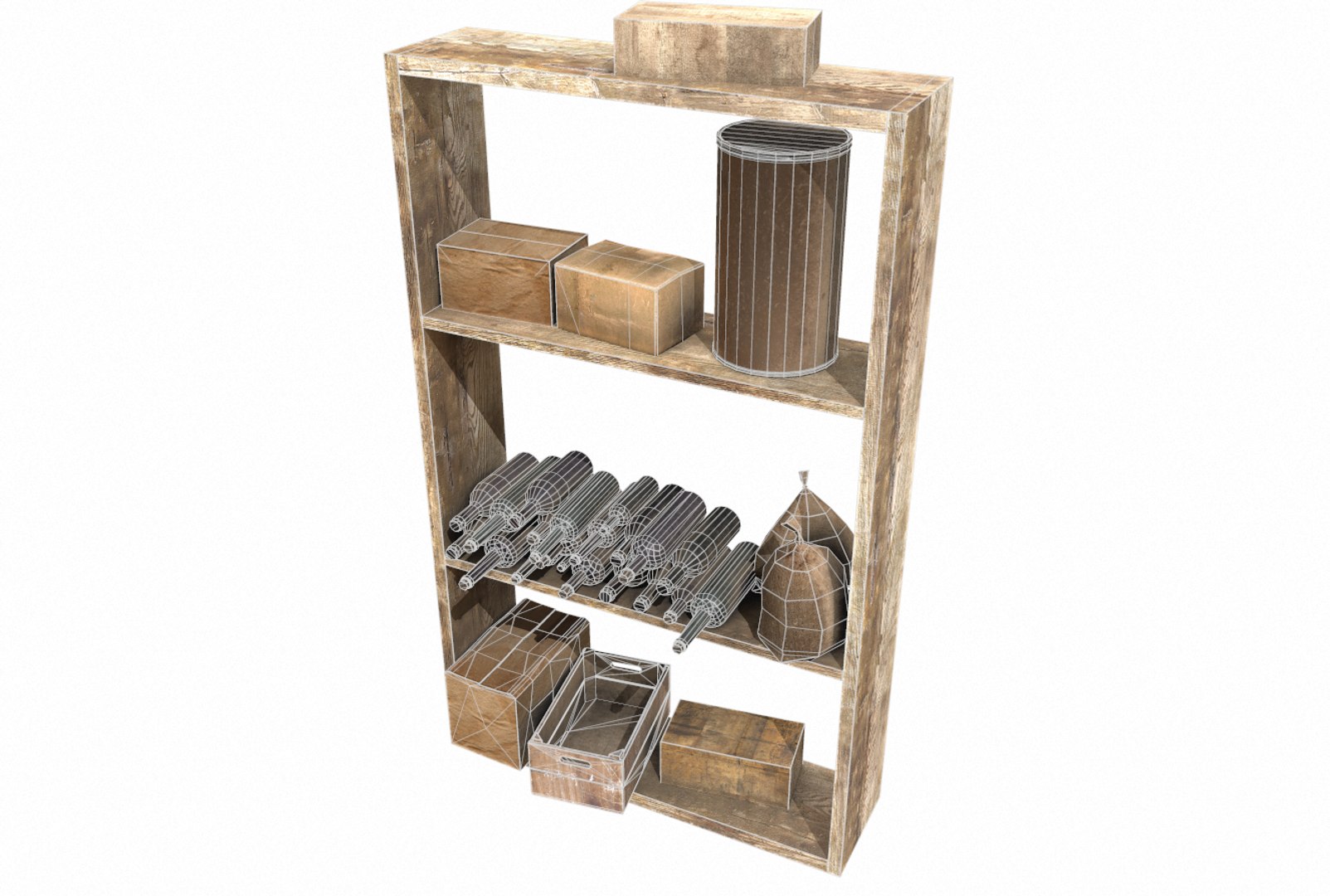 3D Old Shelf Model - TurboSquid 1405426