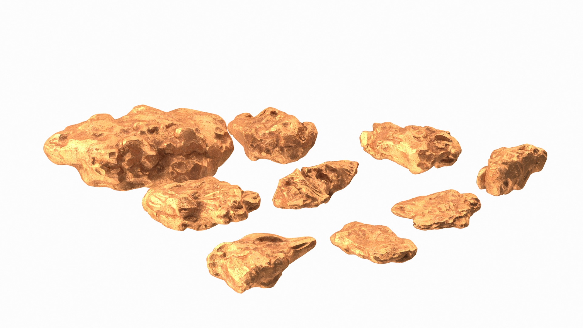 3D Copper Natural Minerals Stones Set - TurboSquid 1766498