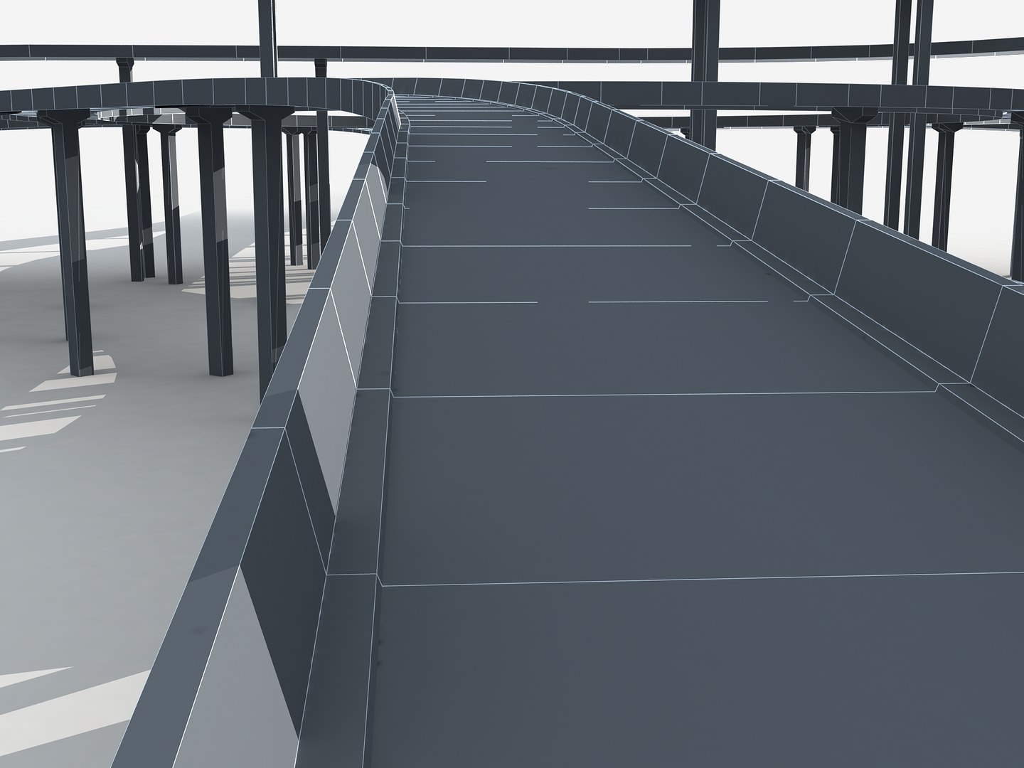 3D Highway Road Way Model - TurboSquid 1514292