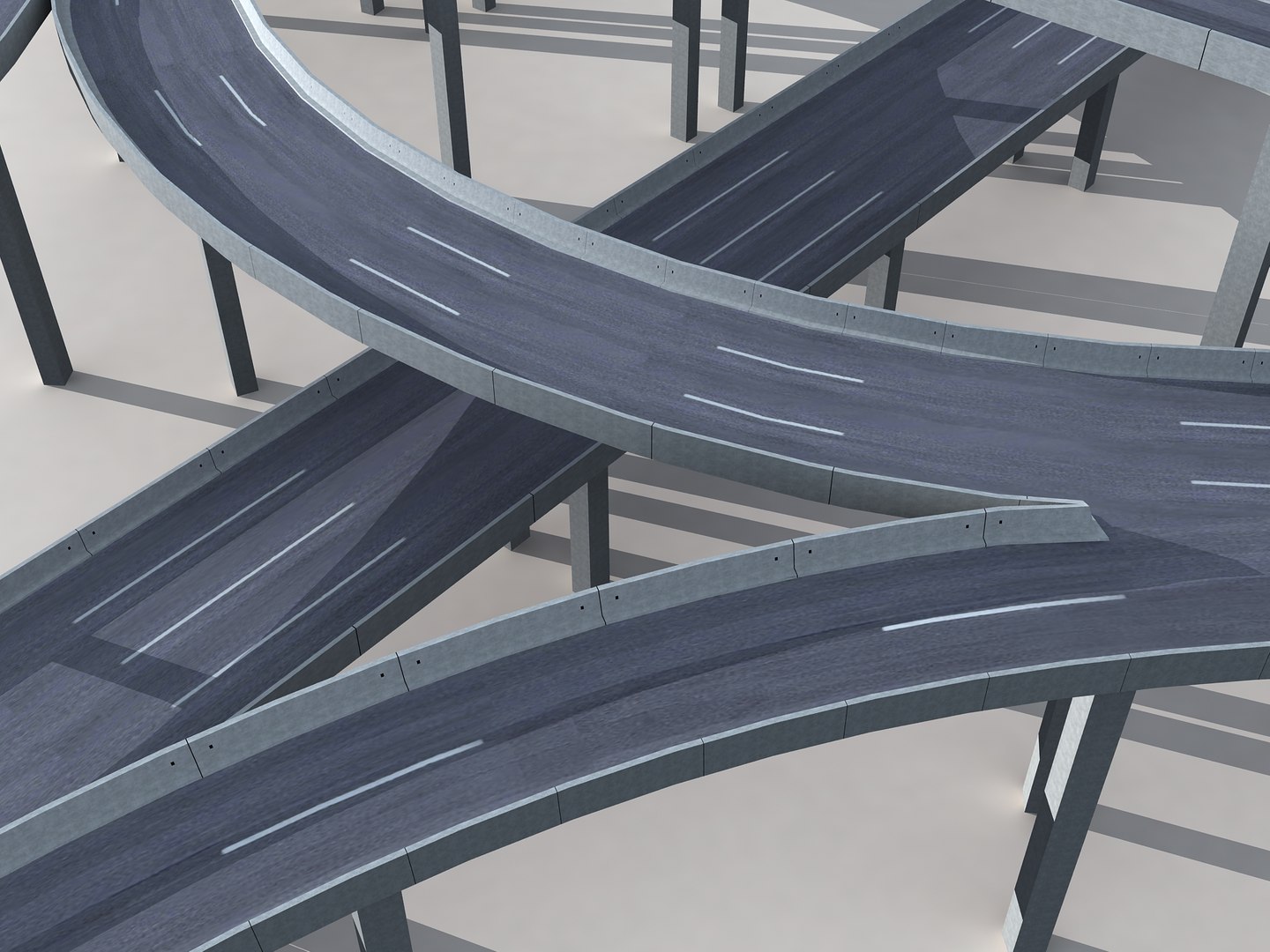 3D Highway Road Way Model - TurboSquid 1514292