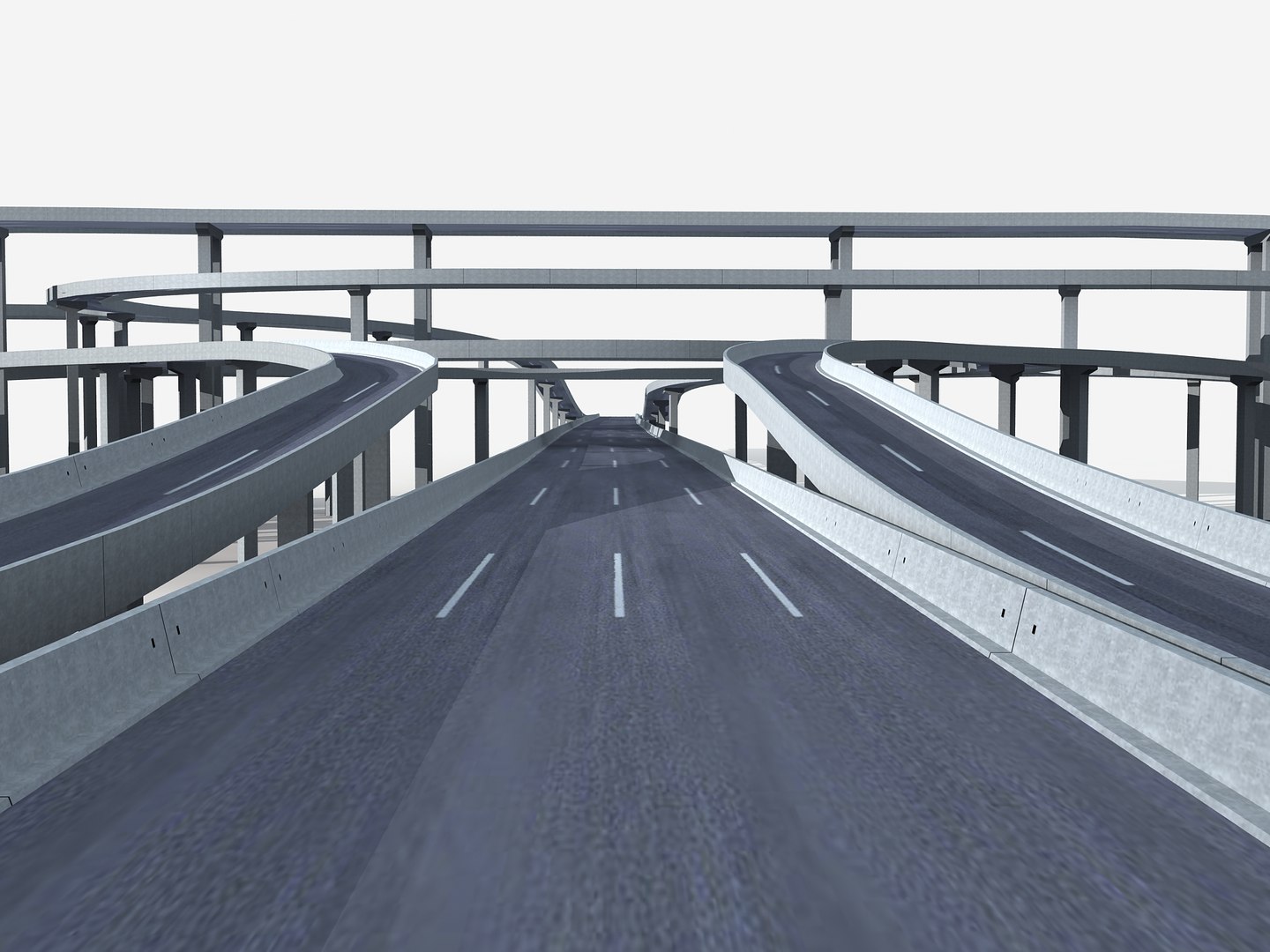 3D Highway Road Way Model - TurboSquid 1514292