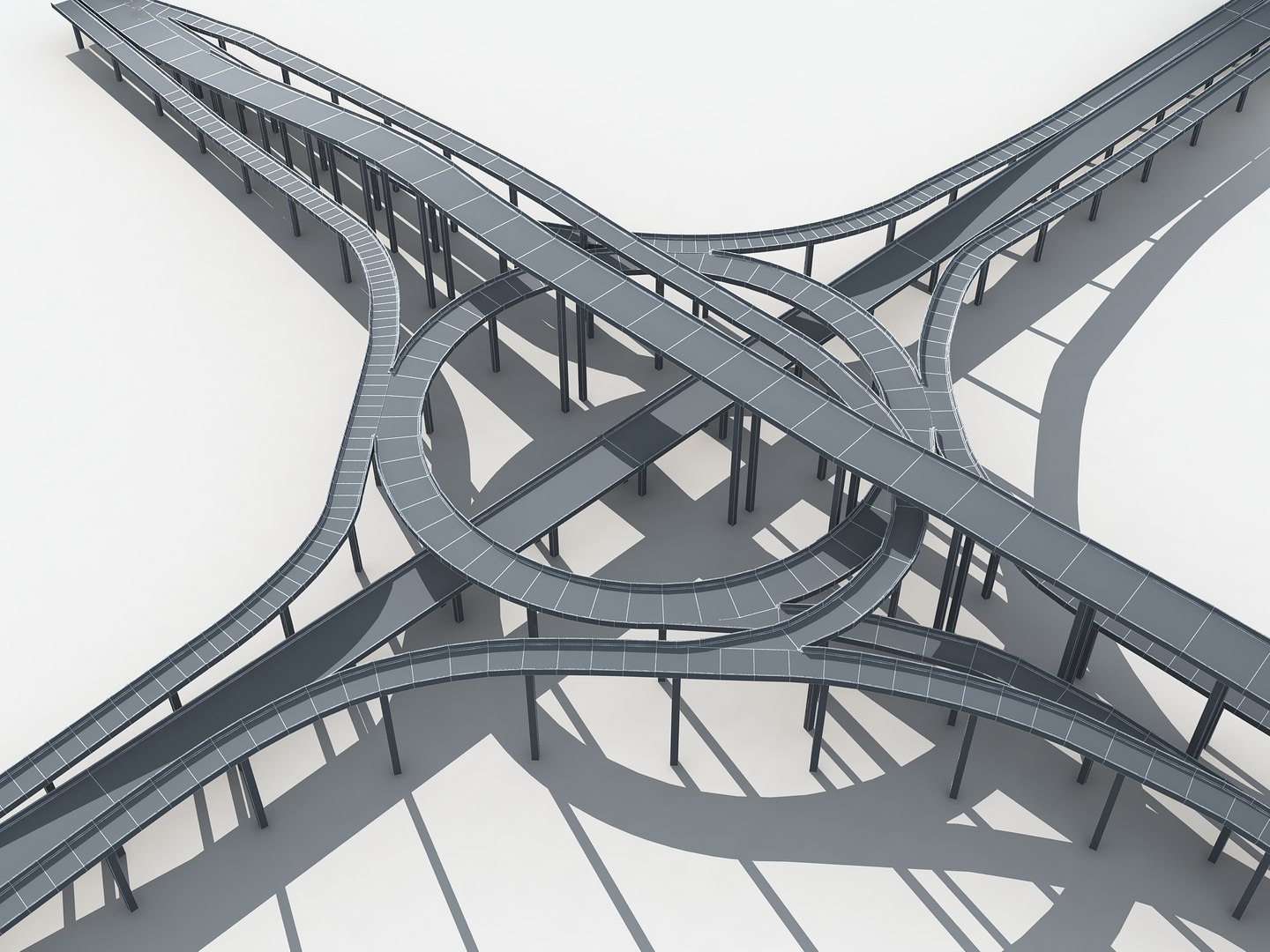 3D Highway Road Way Model - TurboSquid 1514292