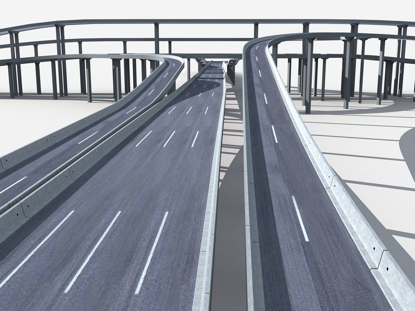 3D Highway Road Way Model - TurboSquid 1514292
