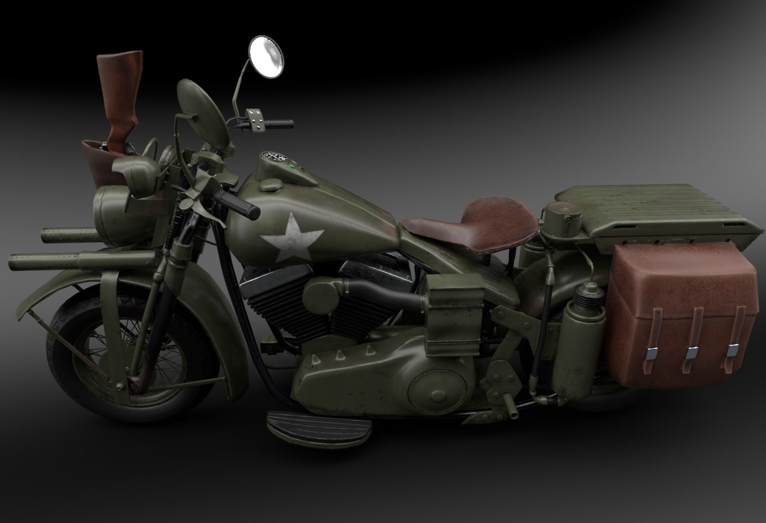 3D American Motorcycle War Ii - TurboSquid 1570066