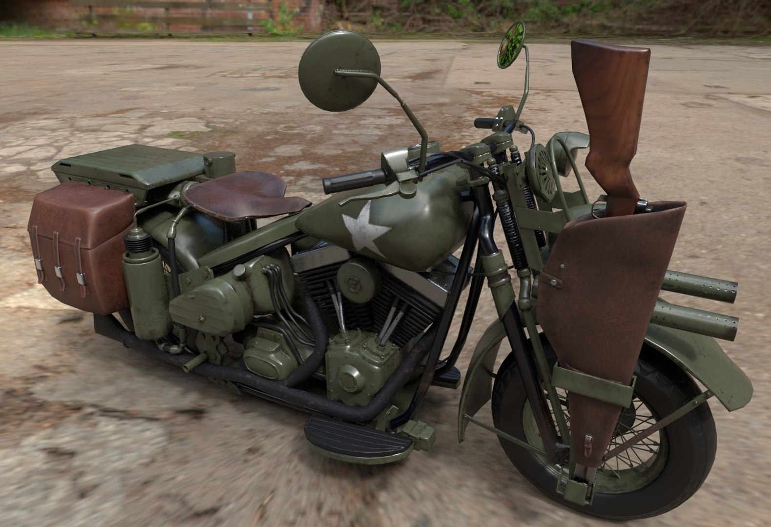 3D American Motorcycle War Ii - TurboSquid 1570066