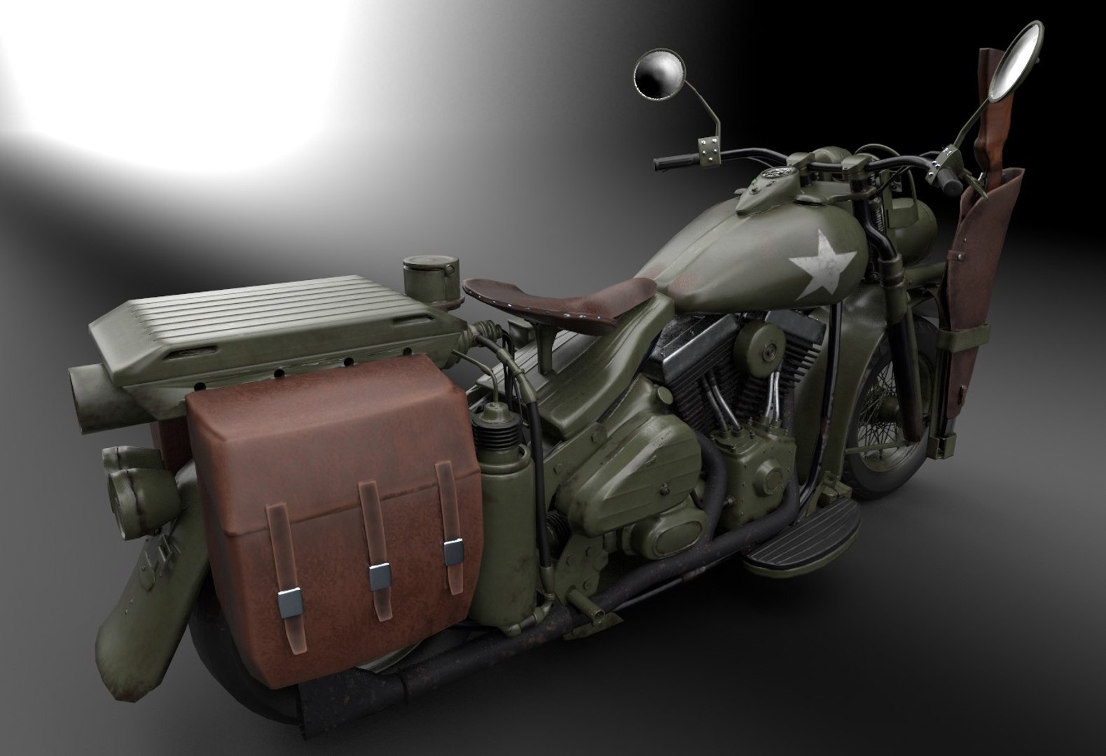 3D American Motorcycle War Ii - TurboSquid 1570066