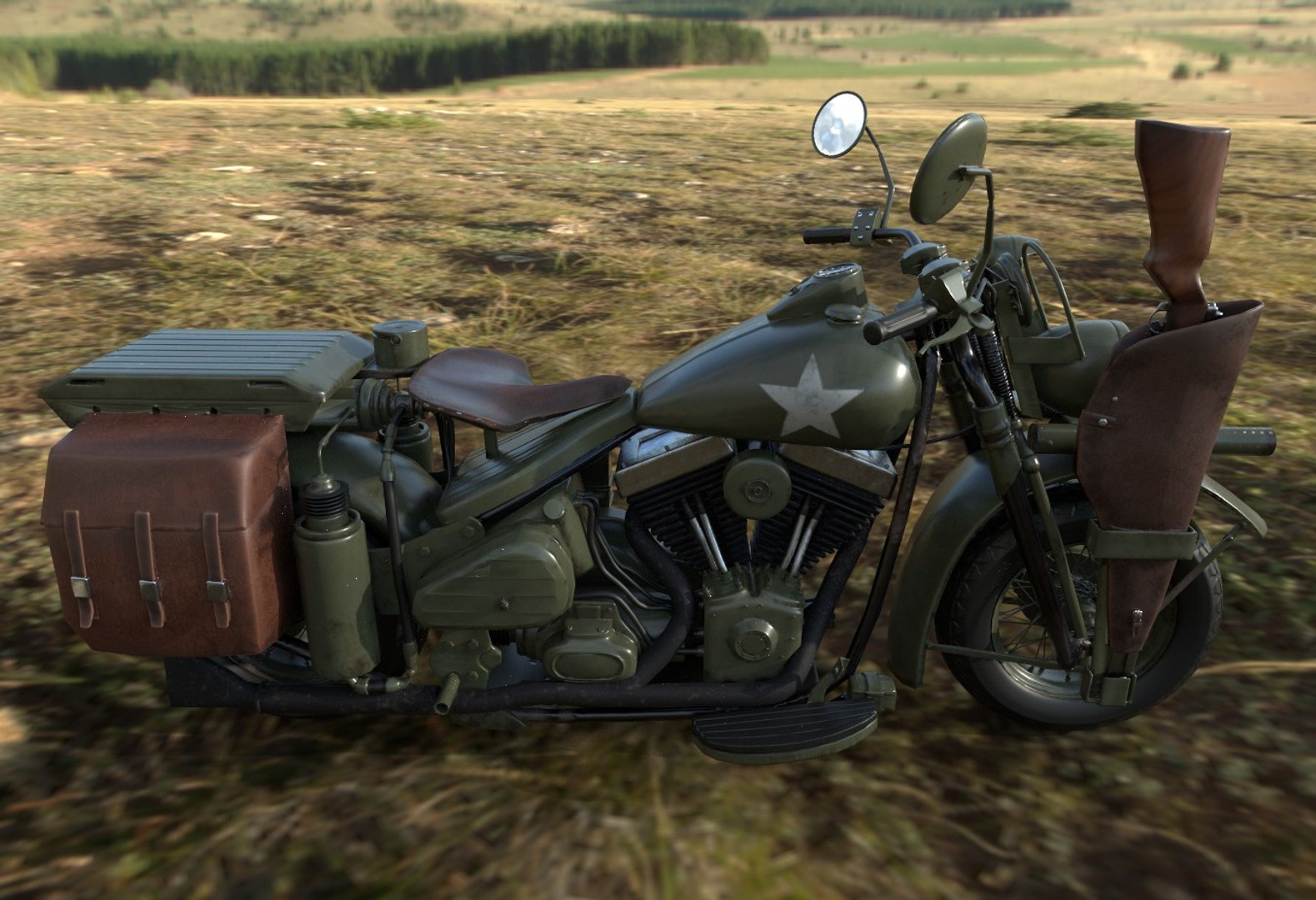 3D American Motorcycle War Ii - TurboSquid 1570066