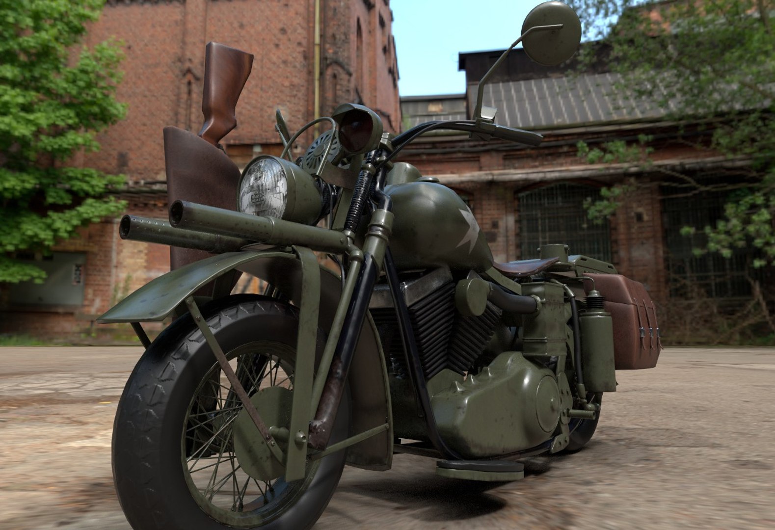 3D American Motorcycle War Ii - TurboSquid 1570066