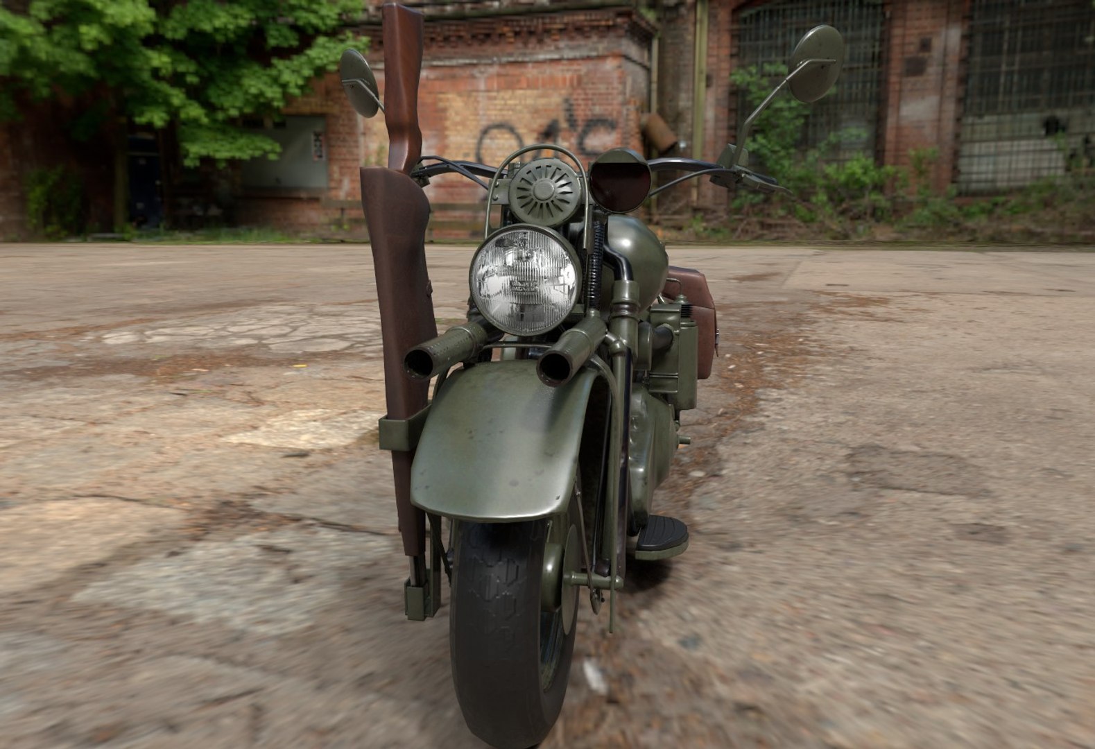 3D American Motorcycle War Ii - TurboSquid 1570066