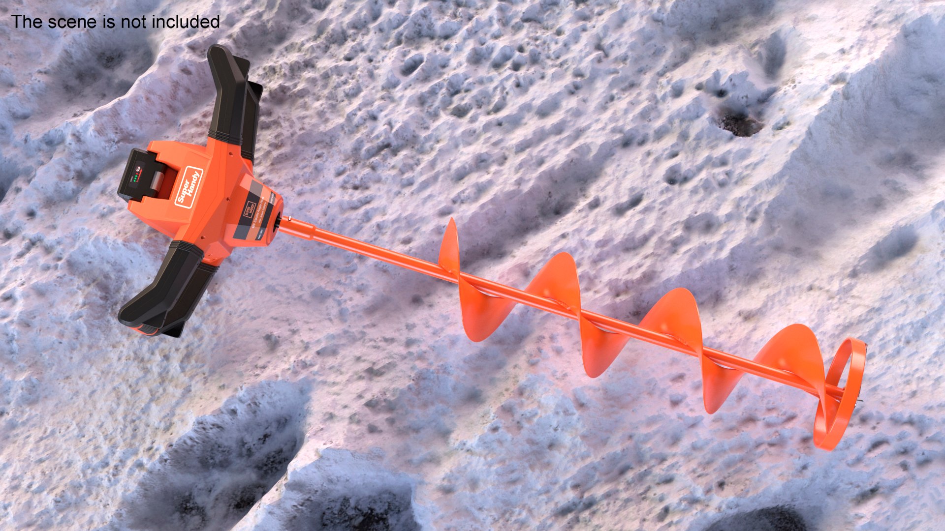 3D Electric Ice Auger Super Handy Orange Model - TurboSquid 2170097