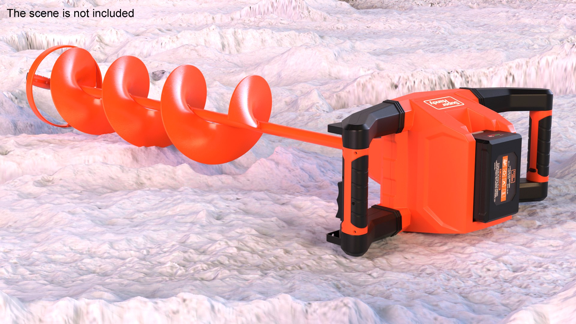 3D Electric Ice Auger Super Handy Orange Model - TurboSquid 2170097