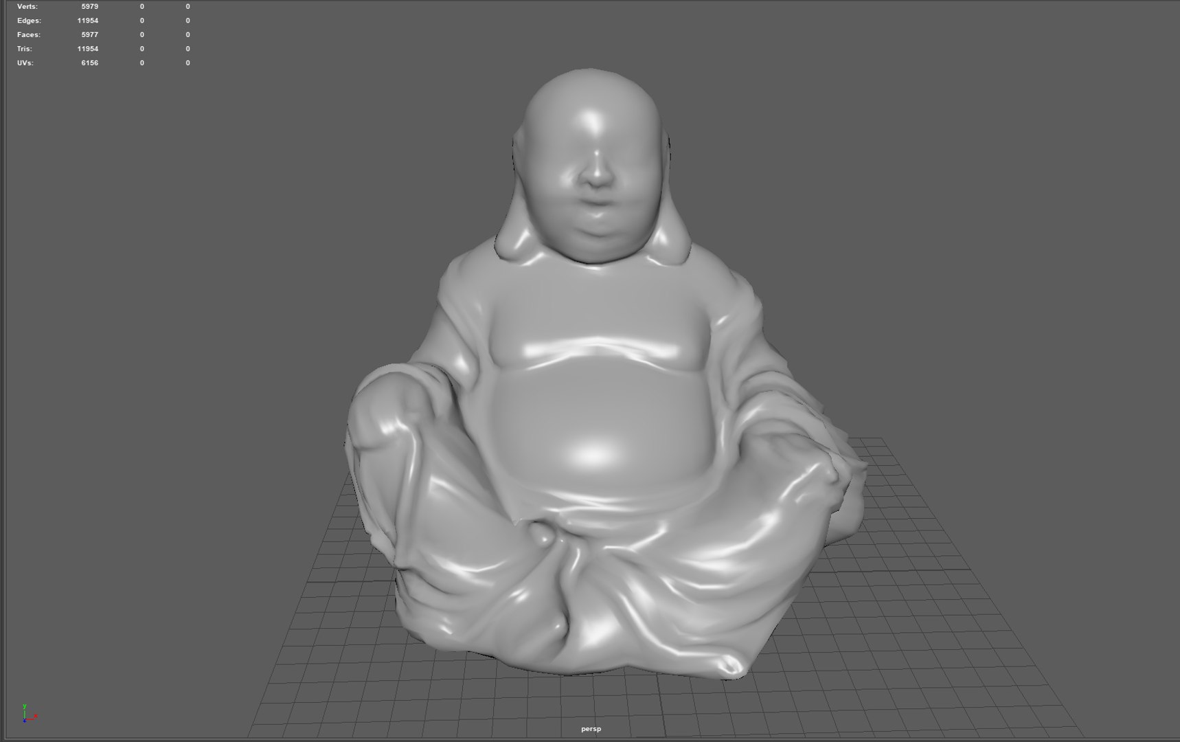 3D Smiling Buddha Model - TurboSquid 2230937