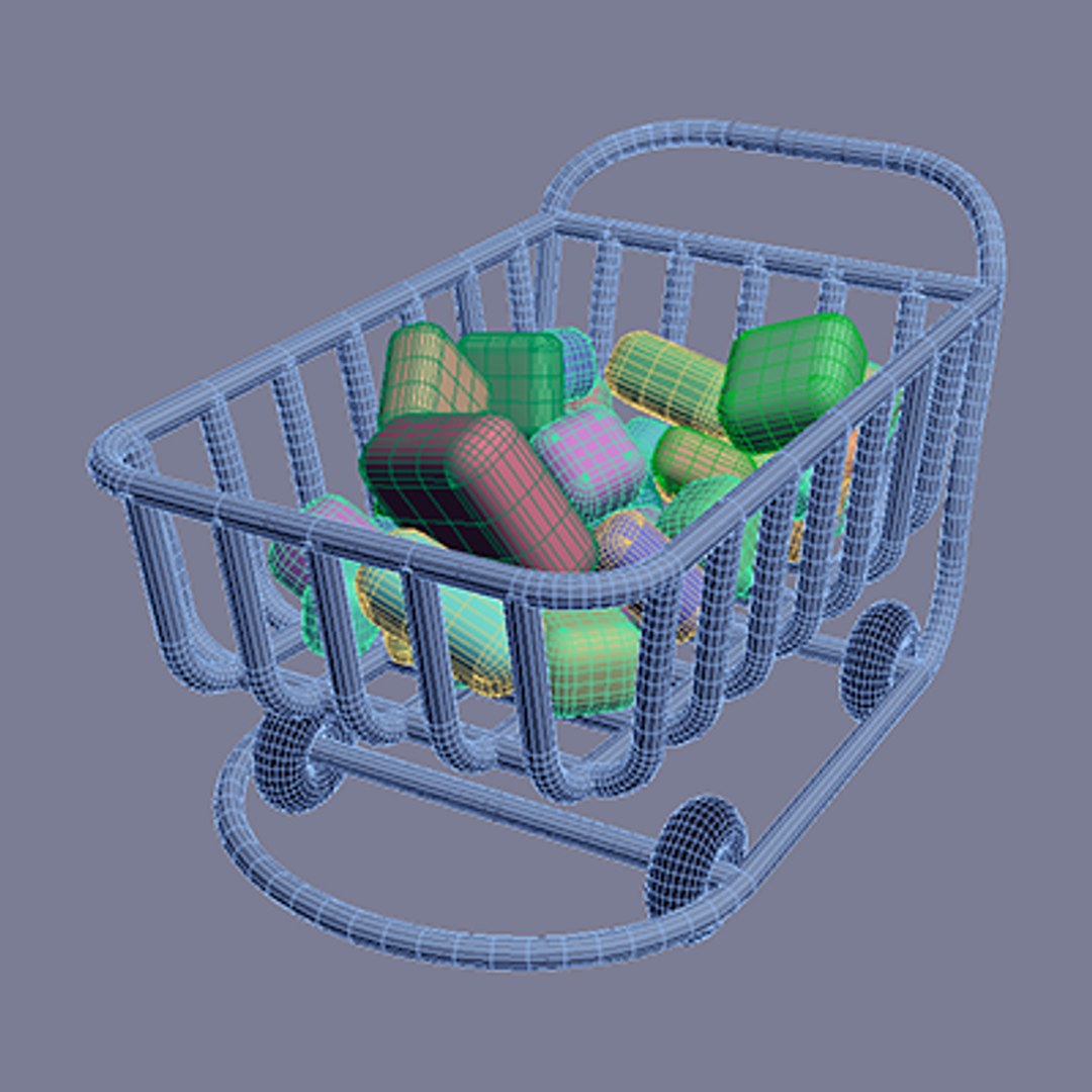 Maya Cartoon Shopping Cart