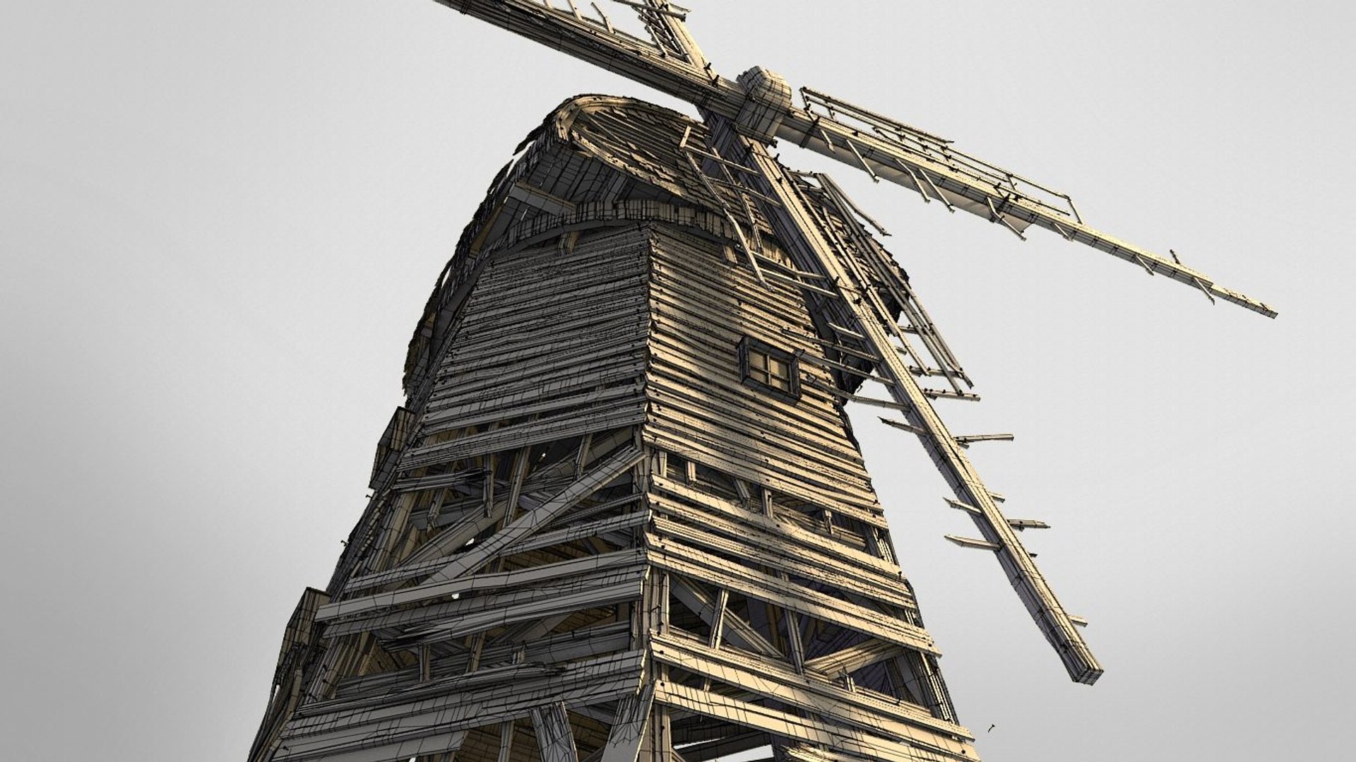 Old abandoned windmill 3D model - TurboSquid 1526251
