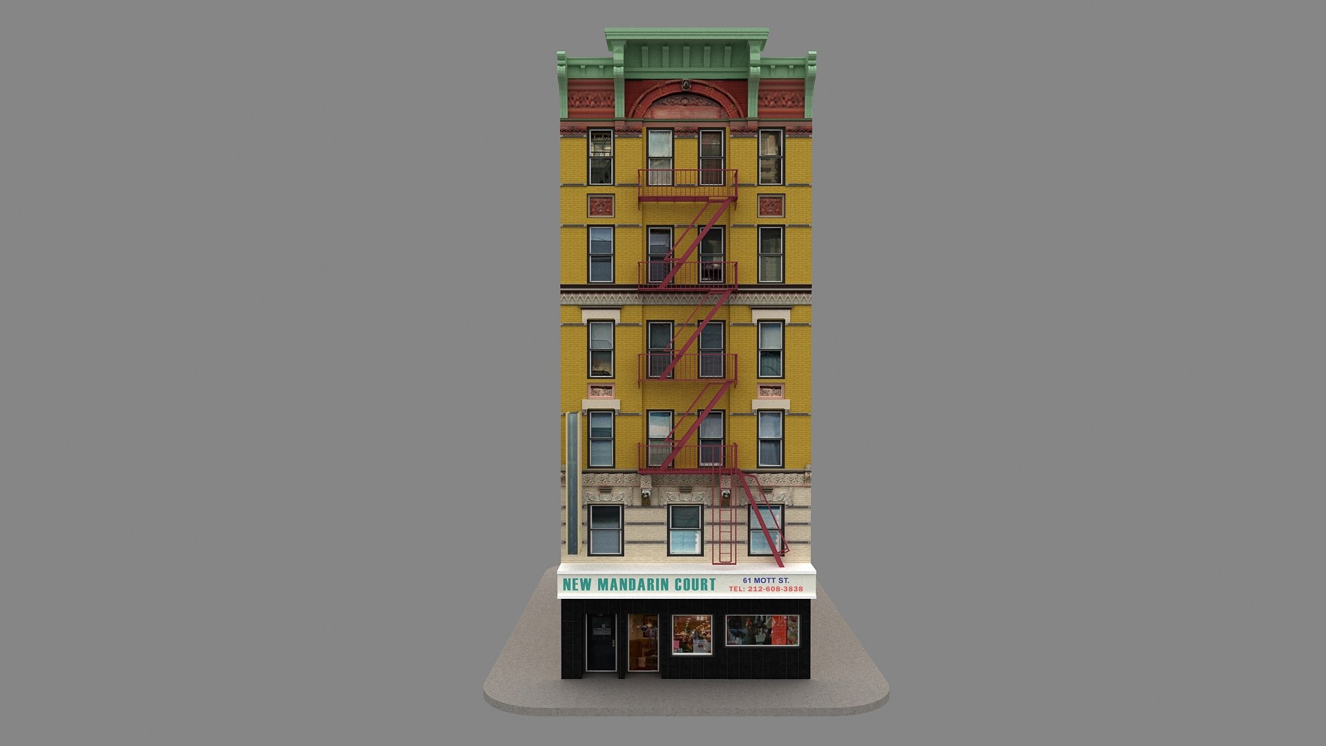 NYC New York Chinatown City Building 02 3D Model - TurboSquid 1900910