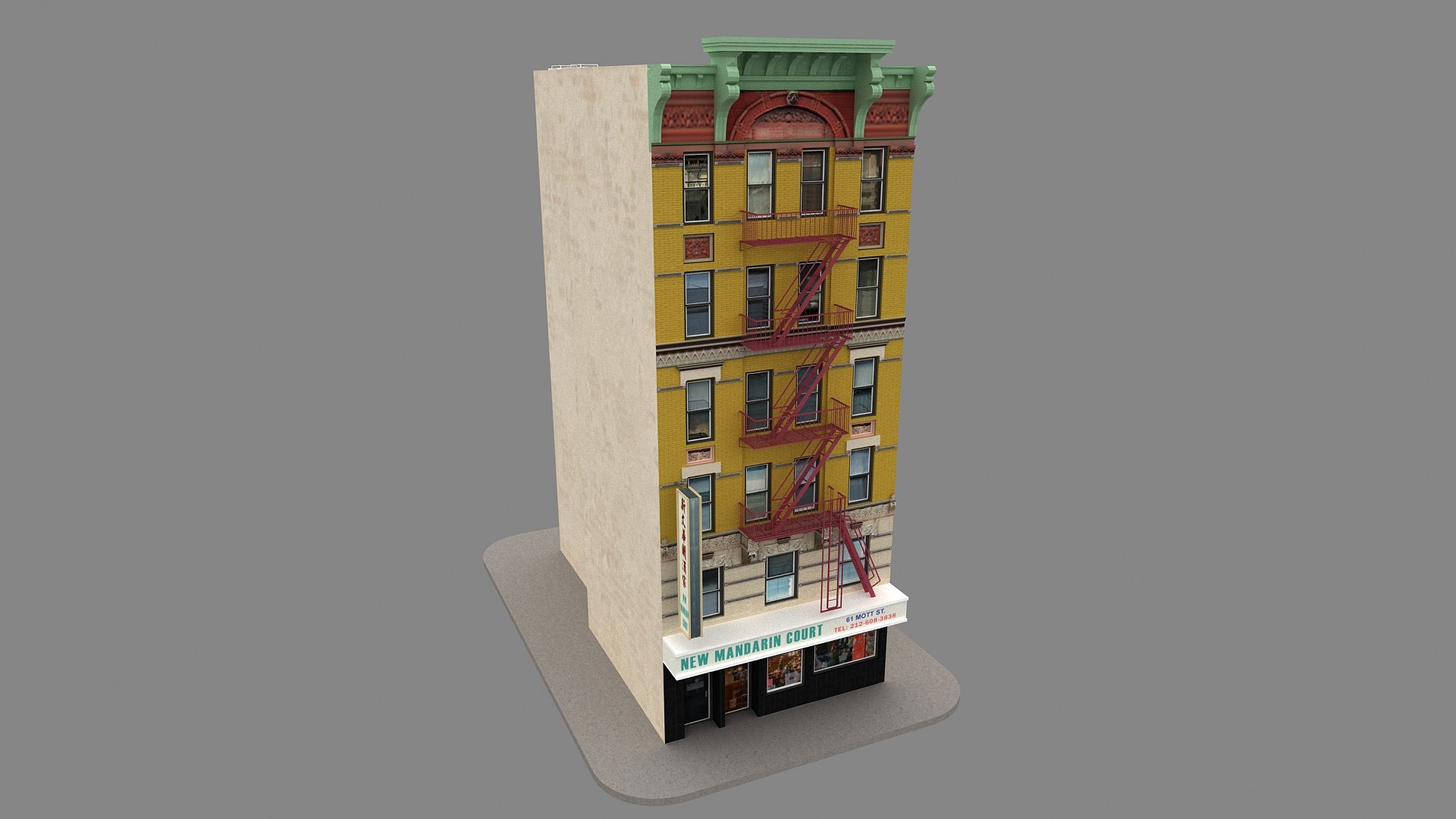 NYC New York Chinatown City Building 02 3D Model - TurboSquid 1900910