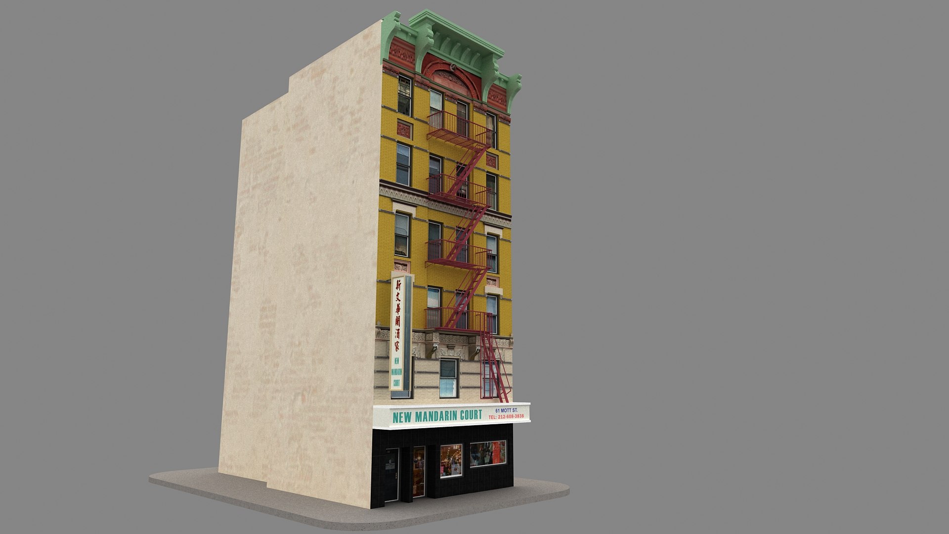 NYC New York Chinatown City Building 02 3D Model - TurboSquid 1900910