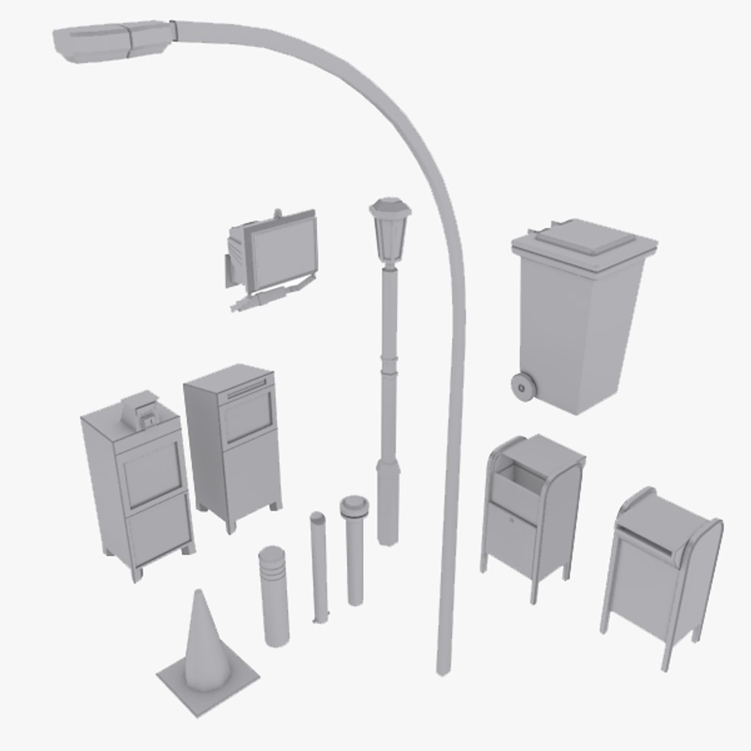 3d Street Elements Model