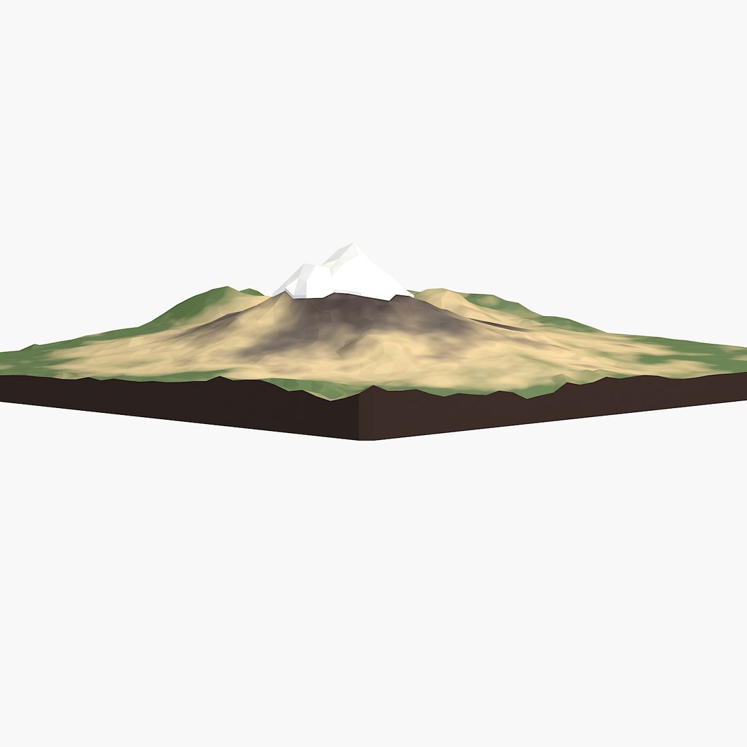 3d landscape mount shasta