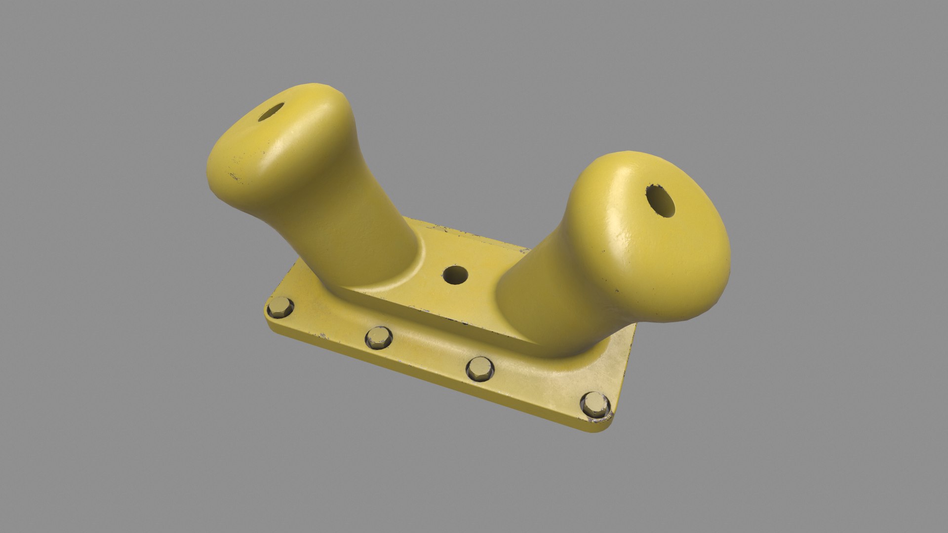 Double Bitt Mooring Bollard 3D Model - TurboSquid 2039862