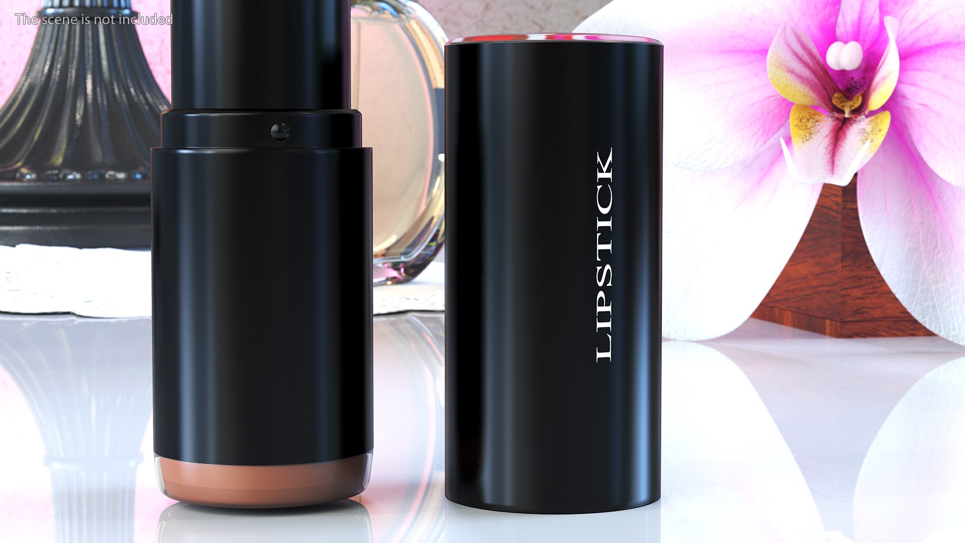 Round Lipstick Matte Brown Open 3D Model - TurboSquid 2146514