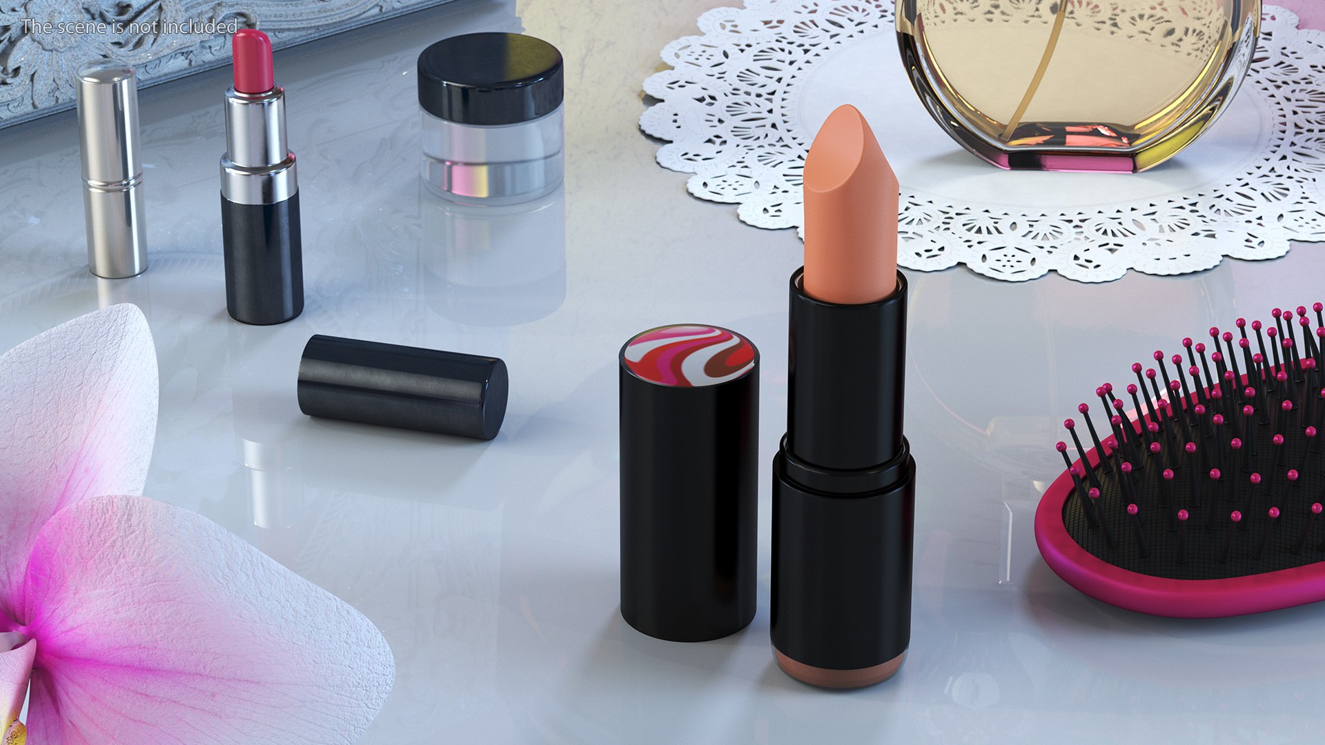 Round Lipstick Matte Brown Open 3D model - TurboSquid 2146514