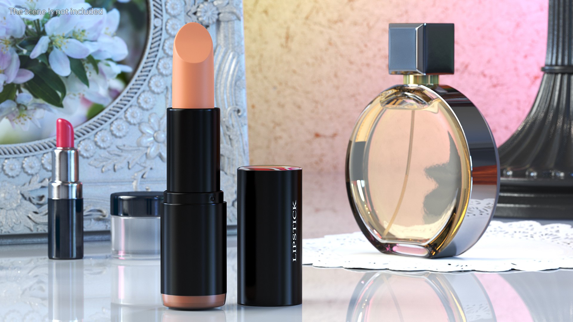 Round Lipstick Matte Brown Open 3D Model - TurboSquid 2146514