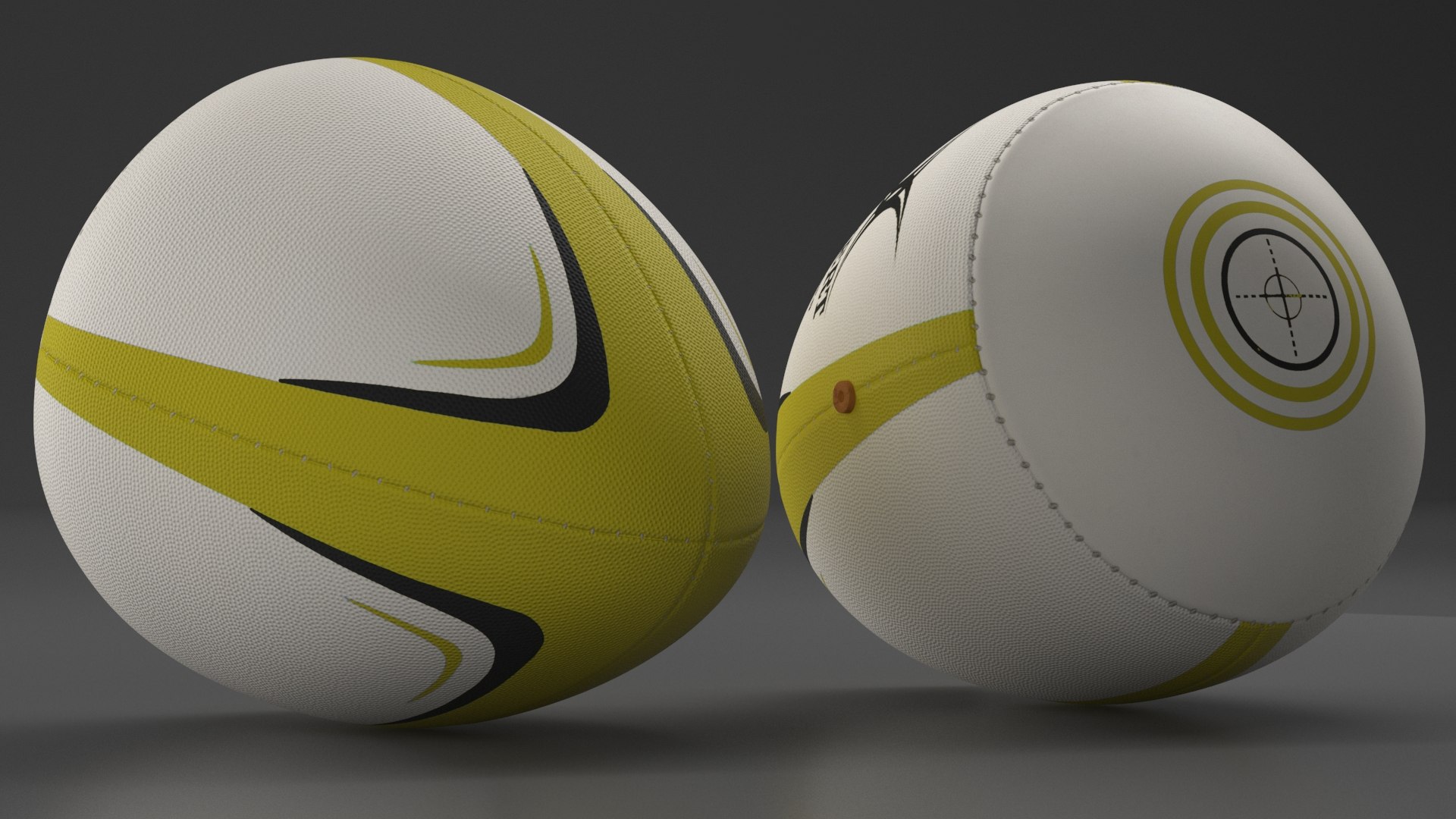 Rugby Bounce Back Ball Yellow 3D - TurboSquid 2300559
