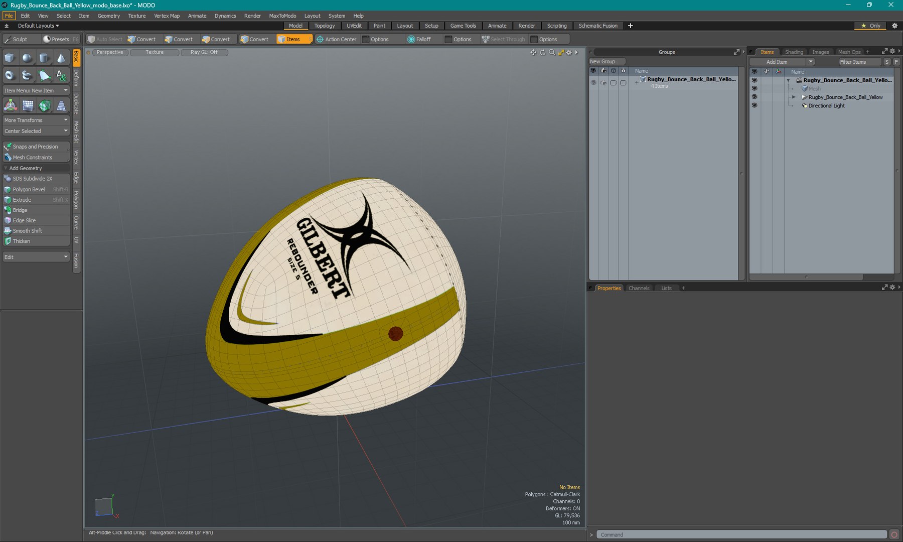 Rugby Bounce Back Ball Yellow 3D - TurboSquid 2300559