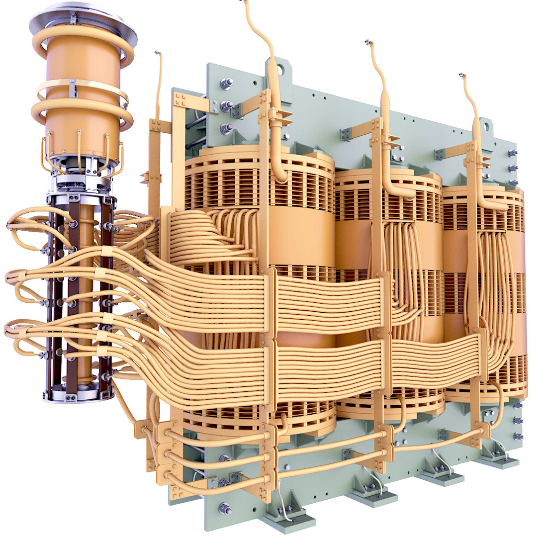 Oil Immersed Transformer Core Coil Windings 70 3d Turbosquid 1742268