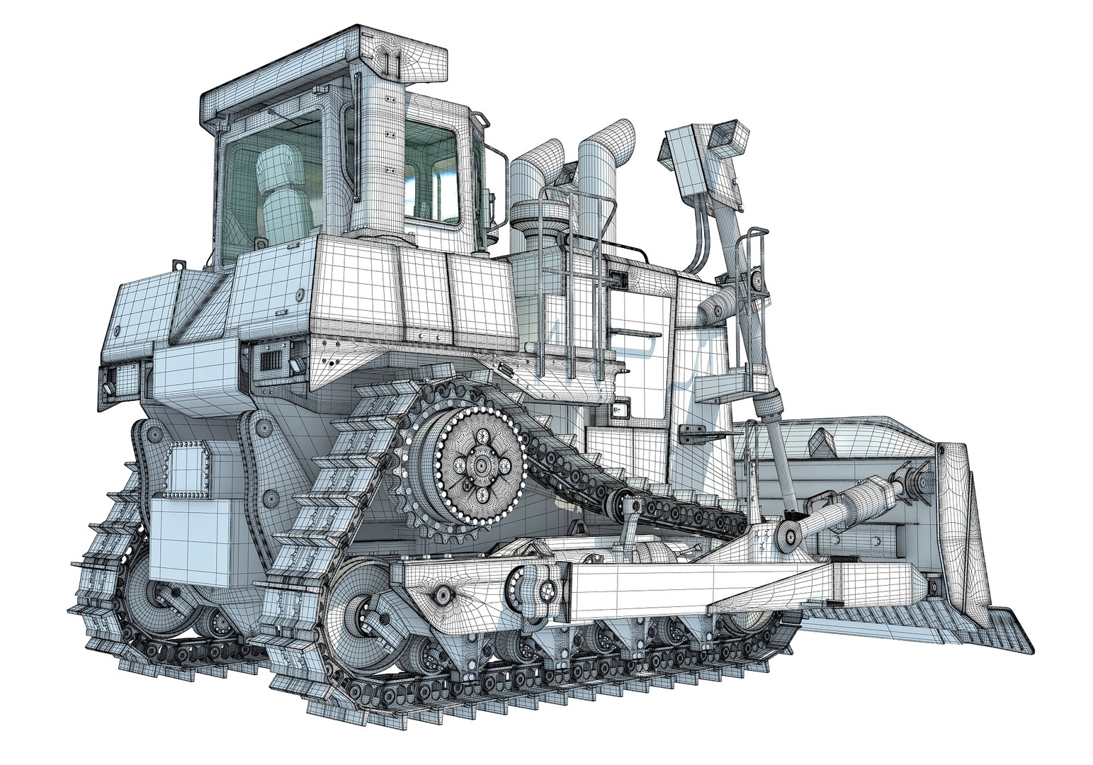 3D Bulldozer Dozer - TurboSquid 1423204