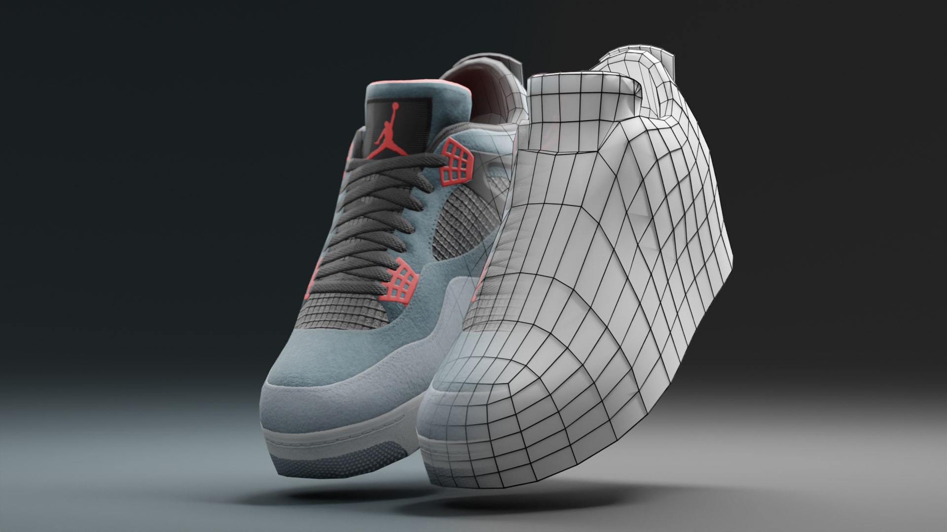 3D Air Jordan 4 Lowpoly - 01 - TurboSquid 2194569