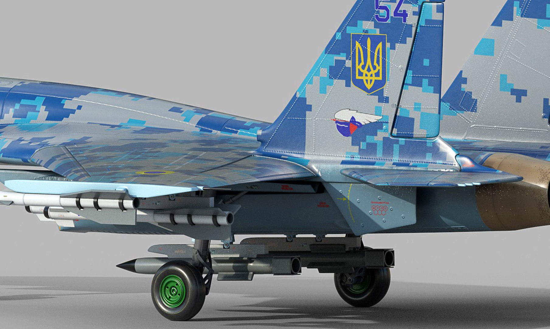 3D Sukhoi Su-27 PL UKR model - TurboSquid 1948386