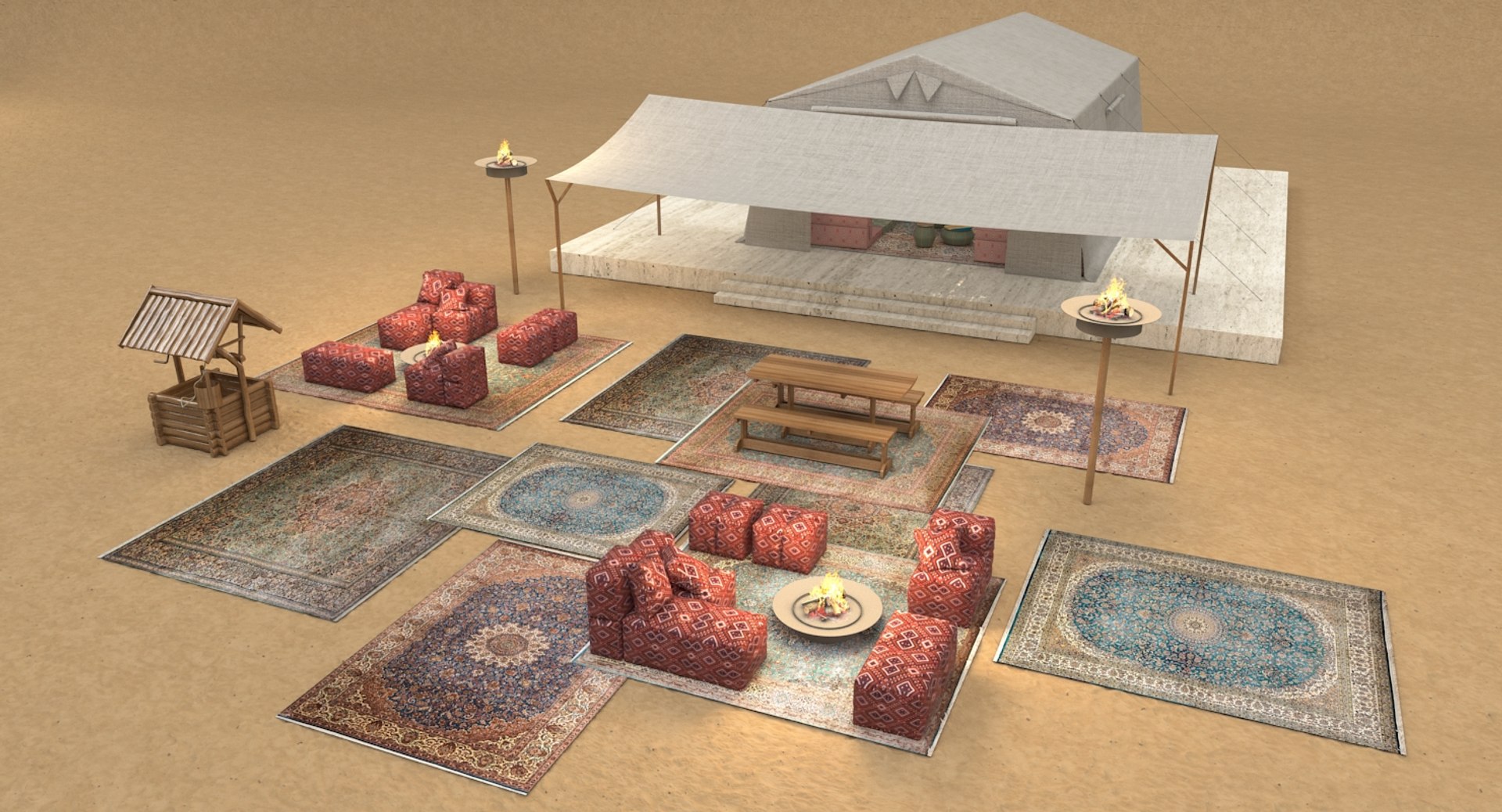 Safari Tent 3D Model - TurboSquid 1263405