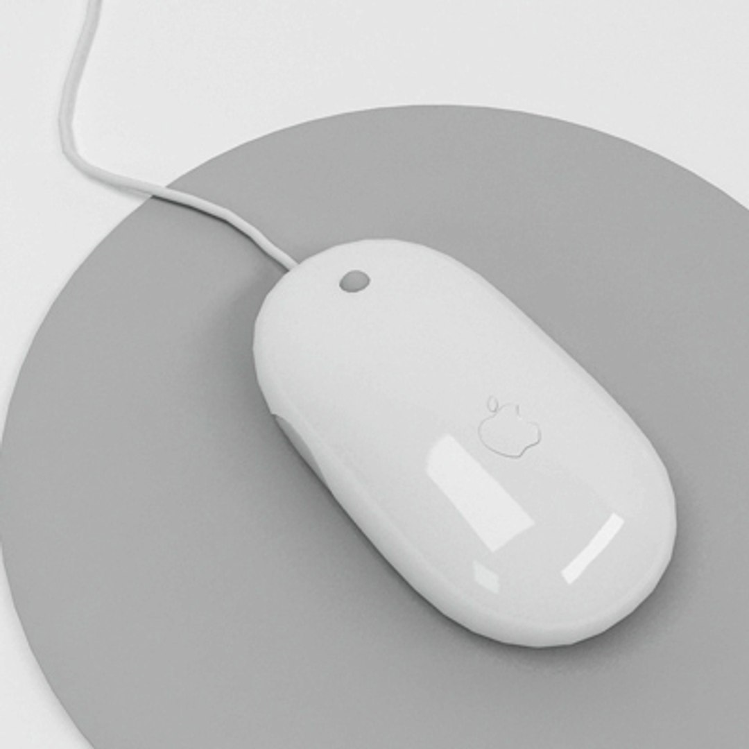 3d Apple Mighty Mouse Model