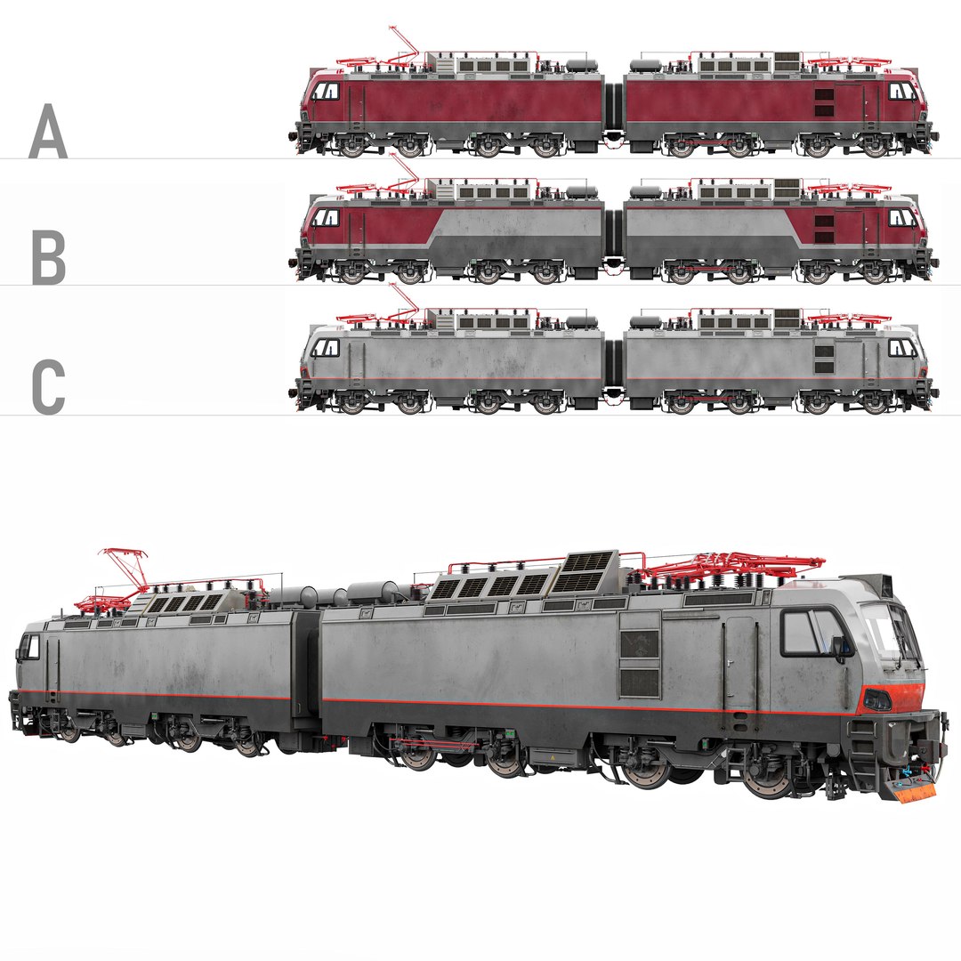 Cargo Train 2ES5 Skif 3D Model - TurboSquid 2336673