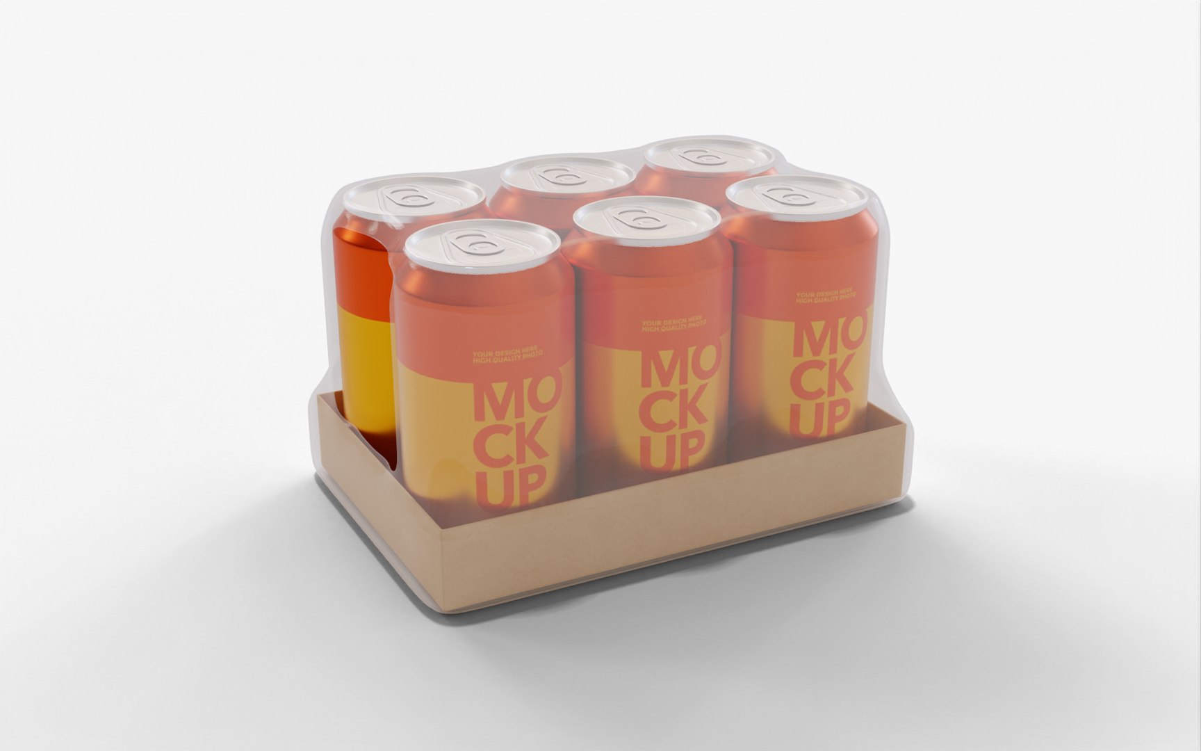 Orange Soda Can Pack of 6 3D - TurboSquid 2090279