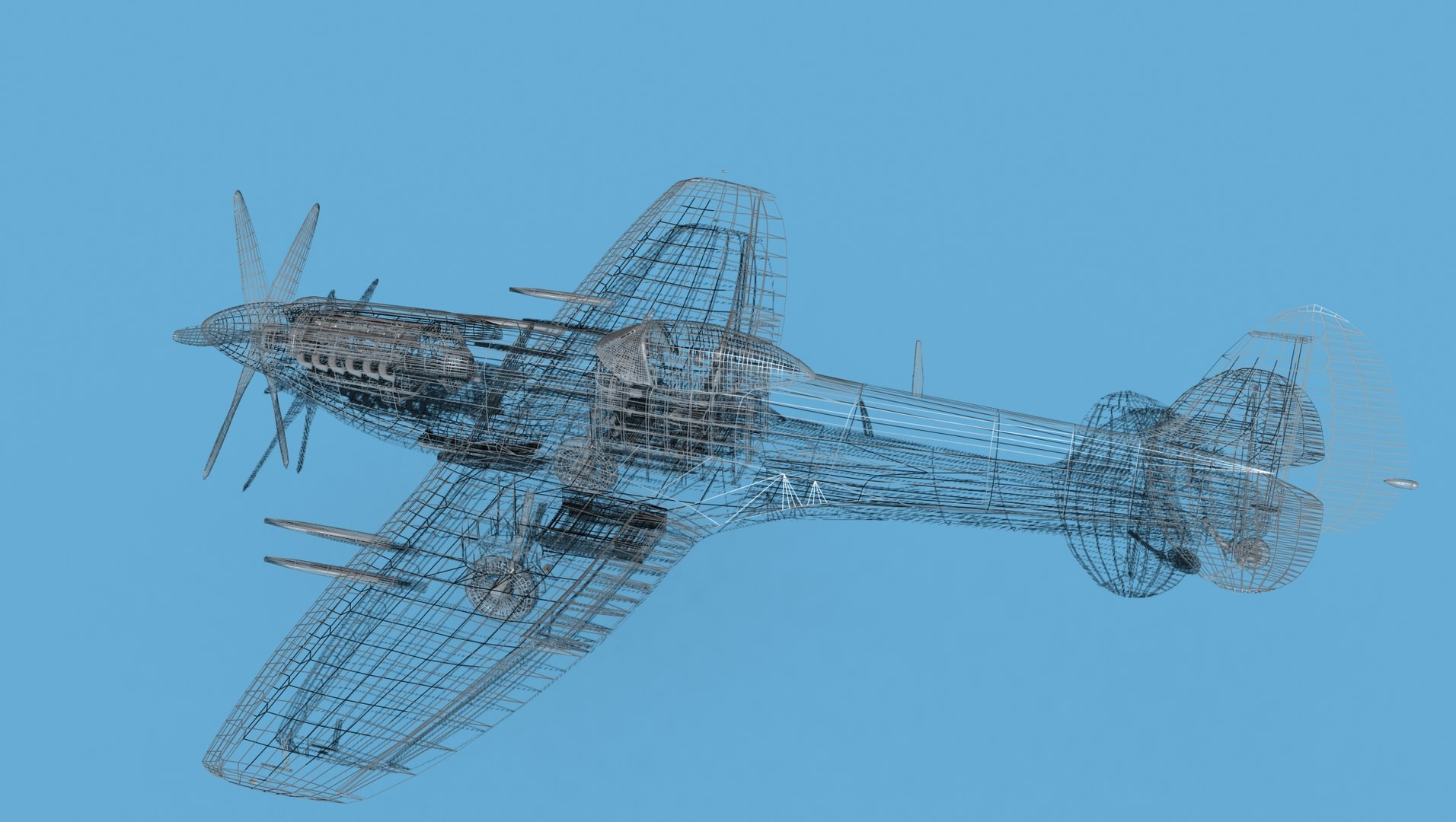 3D Model Supermarine Spitfire Mk XXIII V07 Nat China - TurboSquid 1926329