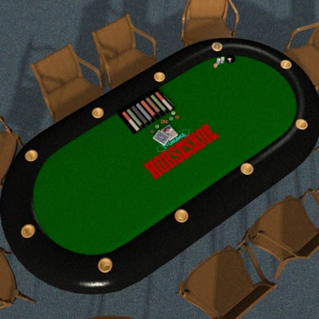 3d Model Poker Table Scene Complete
