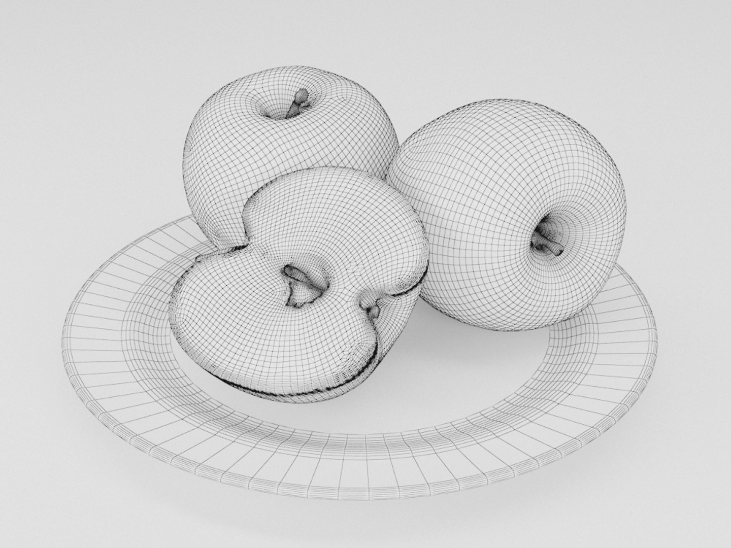 3d Model Apples Resolution