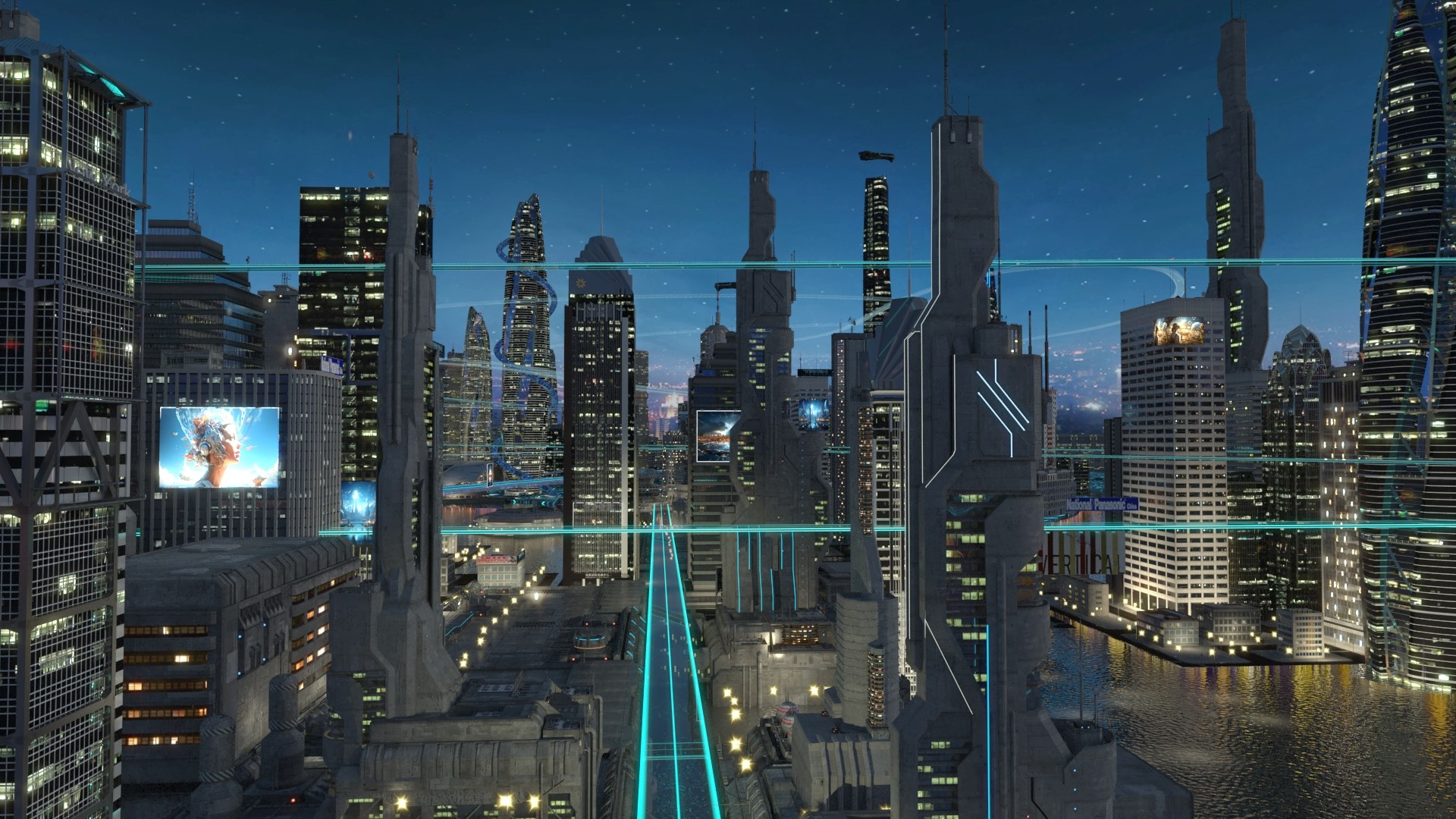 Future City Night View 3D 모델 - TurboSquid 2101427