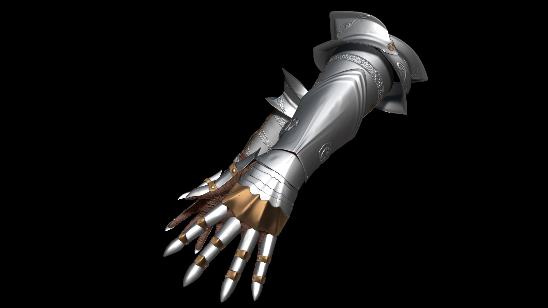 3D Female Knigt Hand Wrist Elbow Armor Sculpt Project - TurboSquid 2034051
